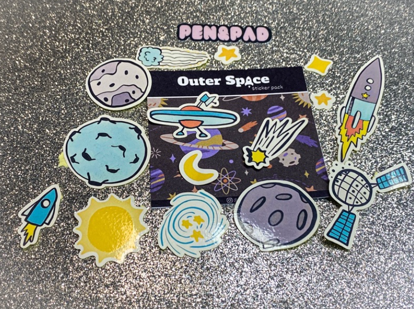 GALAXY sticker pack Outer space vinyl sticker